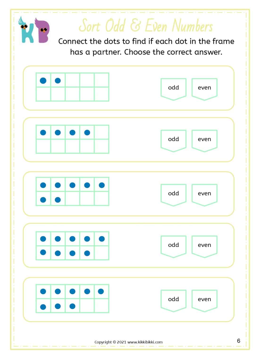 Odd or Even Numbers Worksheets - FREE Printable for Kids