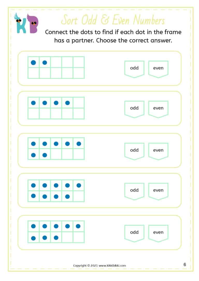 Odd or Even Numbers Worksheets - FREE Printable for Kids
