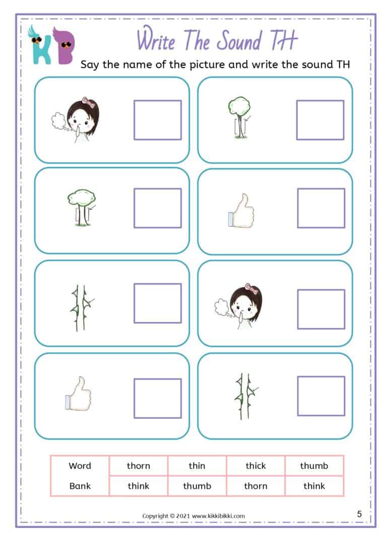 Write the Sound Worksheets for Phonics Practice"