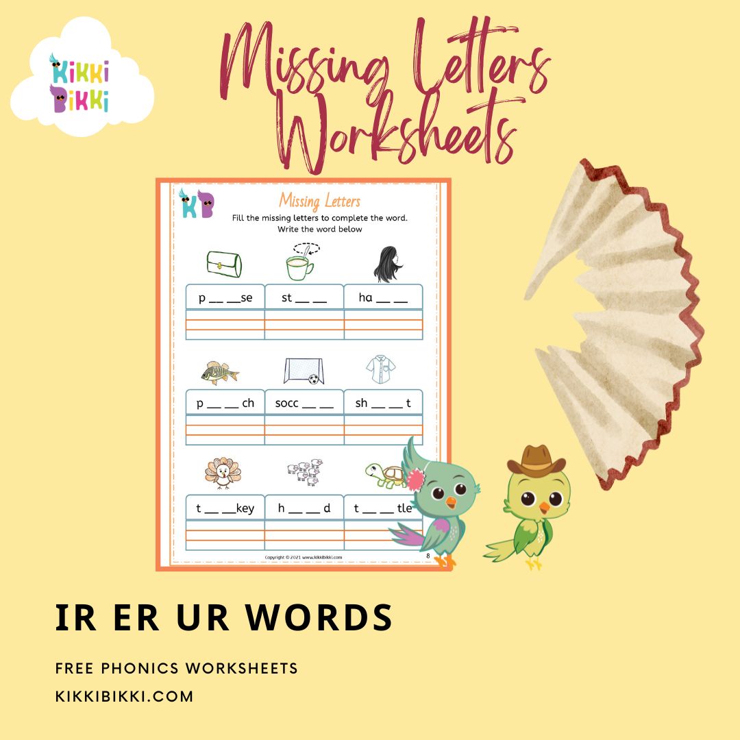 Bossy R Sounds: Missing Letters Worksheets for Phonics Practice