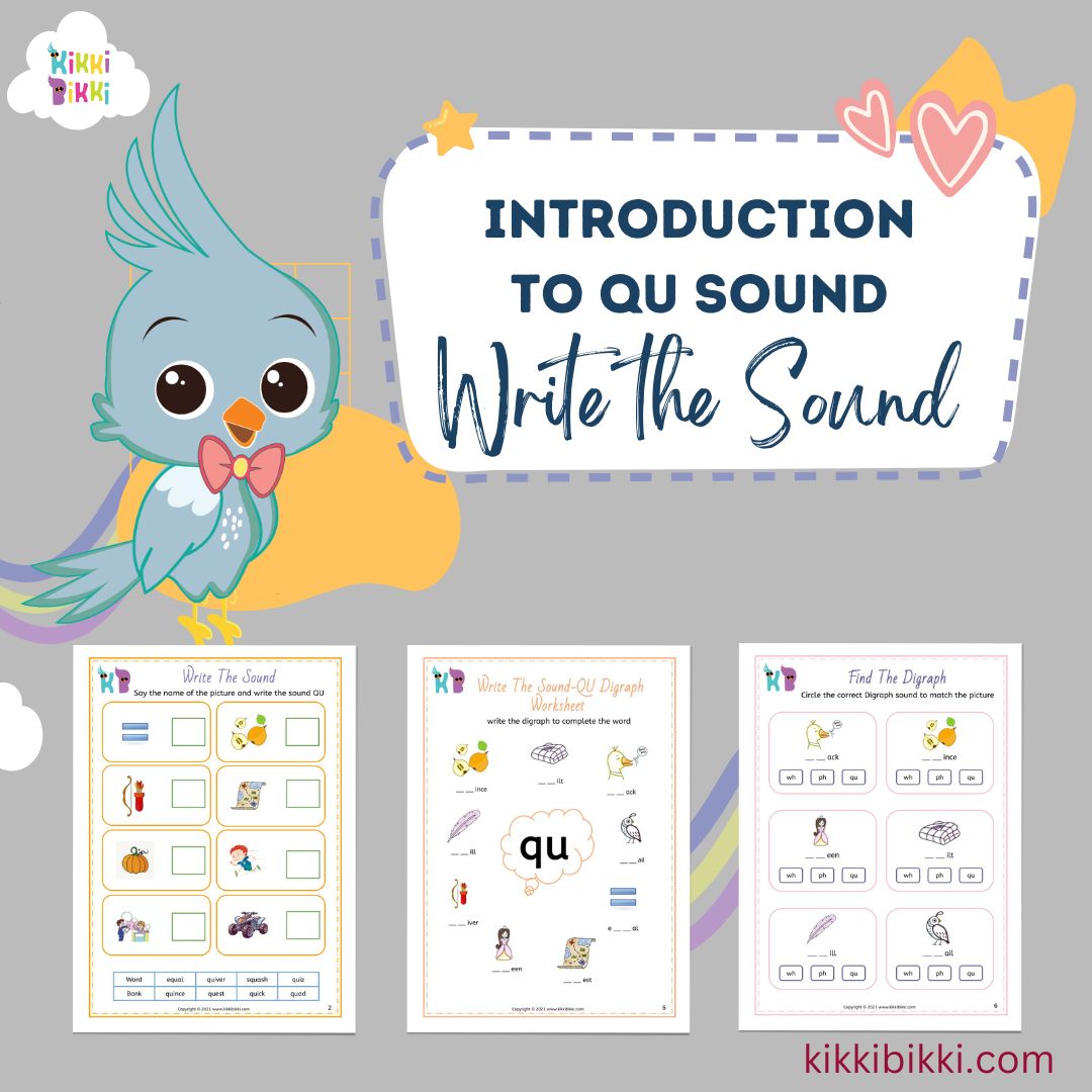 Introduction to 'QU' Sound - Write the Sound Worksheets