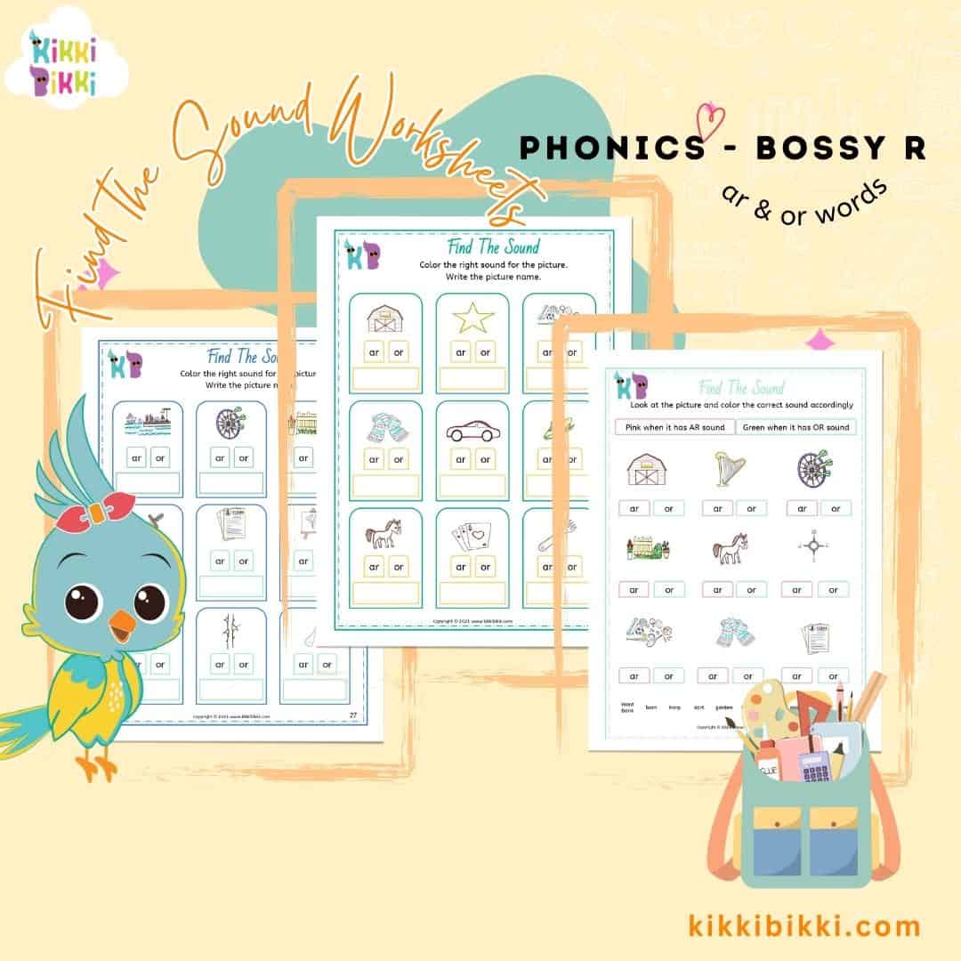 Sound Recognition for ar and or words - Free Worksheets