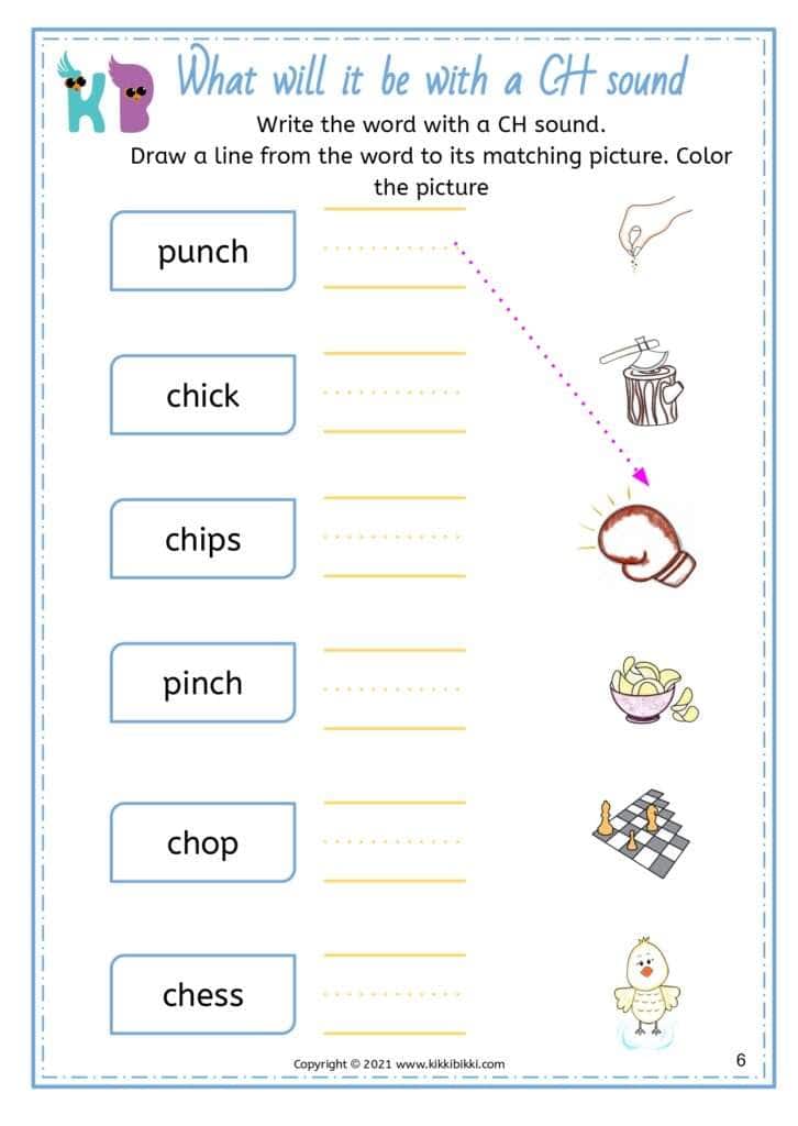CHarming Sounds: Consonant Digraph CH Read and Match