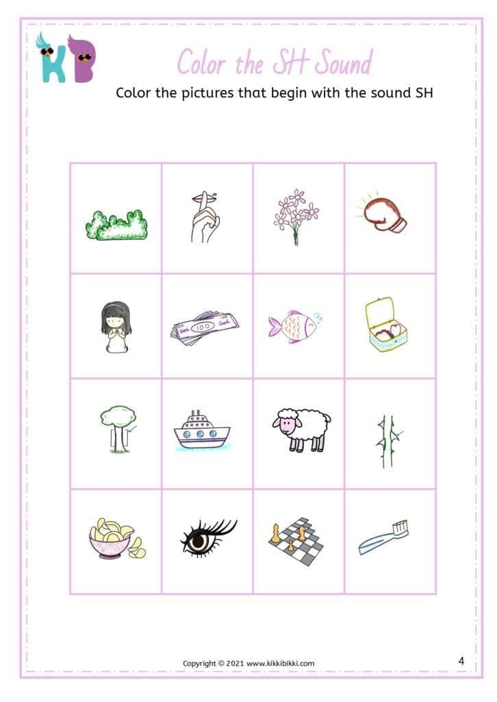 Fun and Engaging Consonant Digraph SH Worksheets
