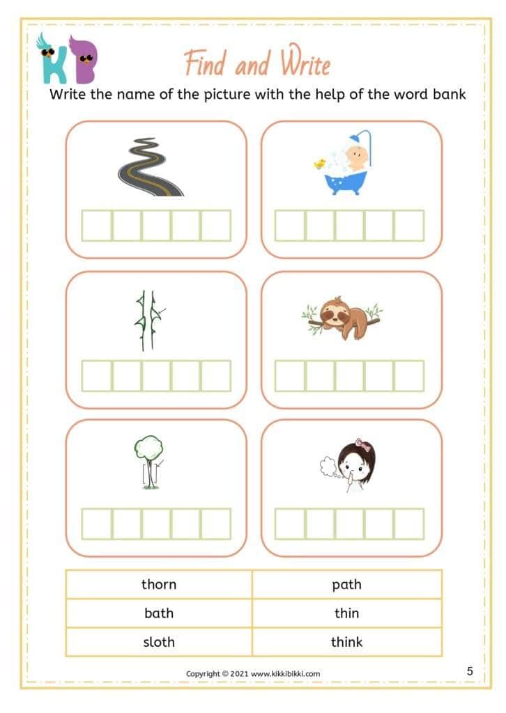 Find and Write Worksheets for Phonics Fun