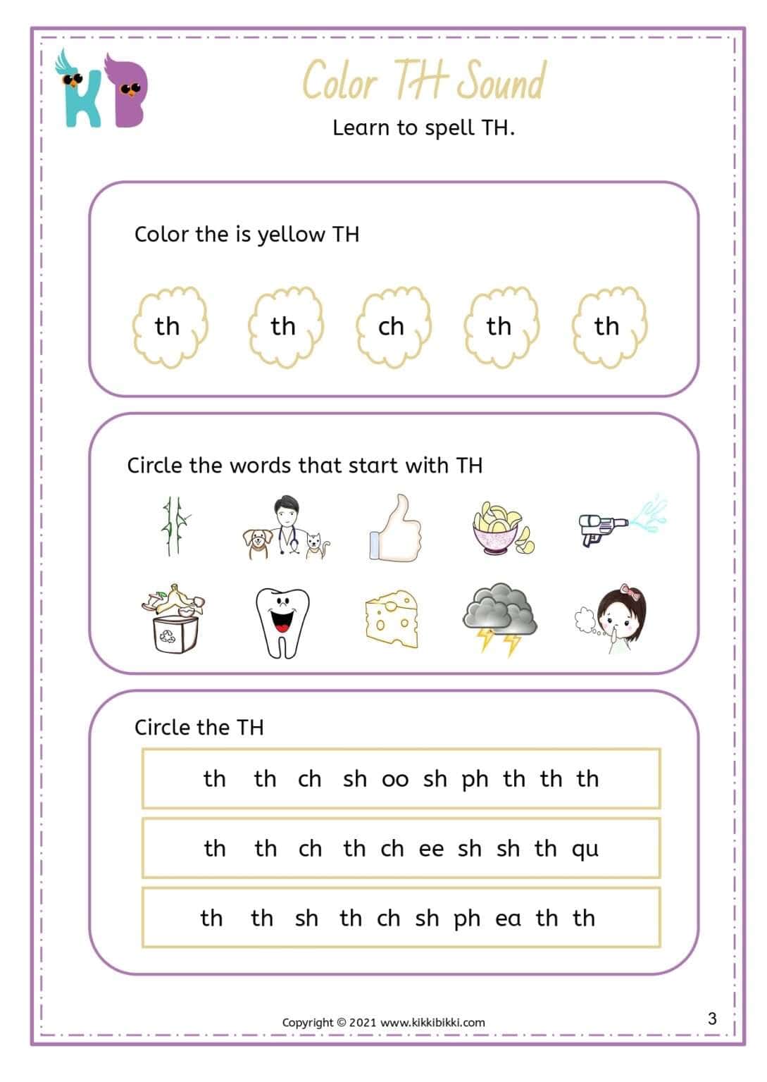 Picture Worksheets for Phonics Practice"