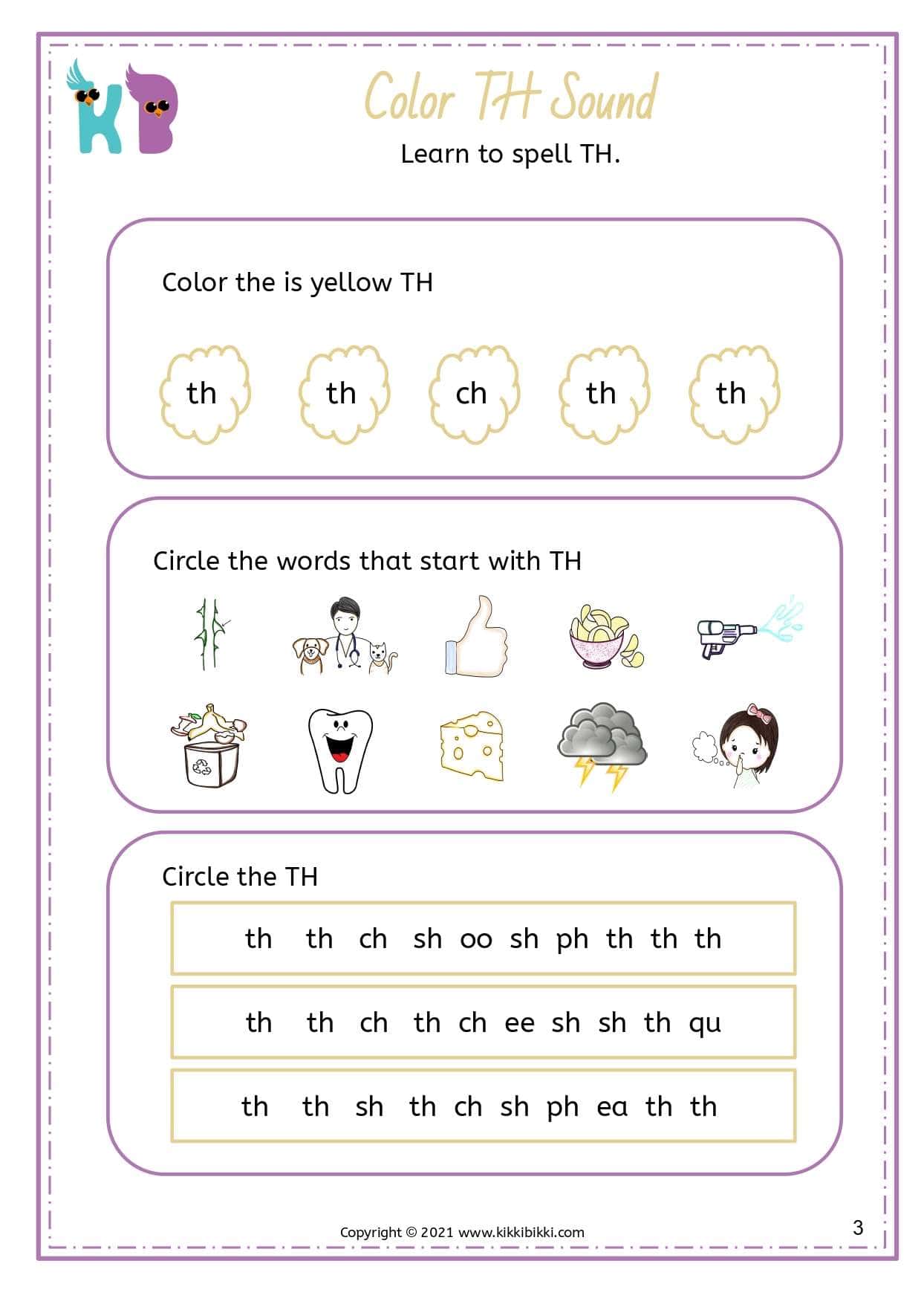 Picture Worksheets for Phonics Practice"