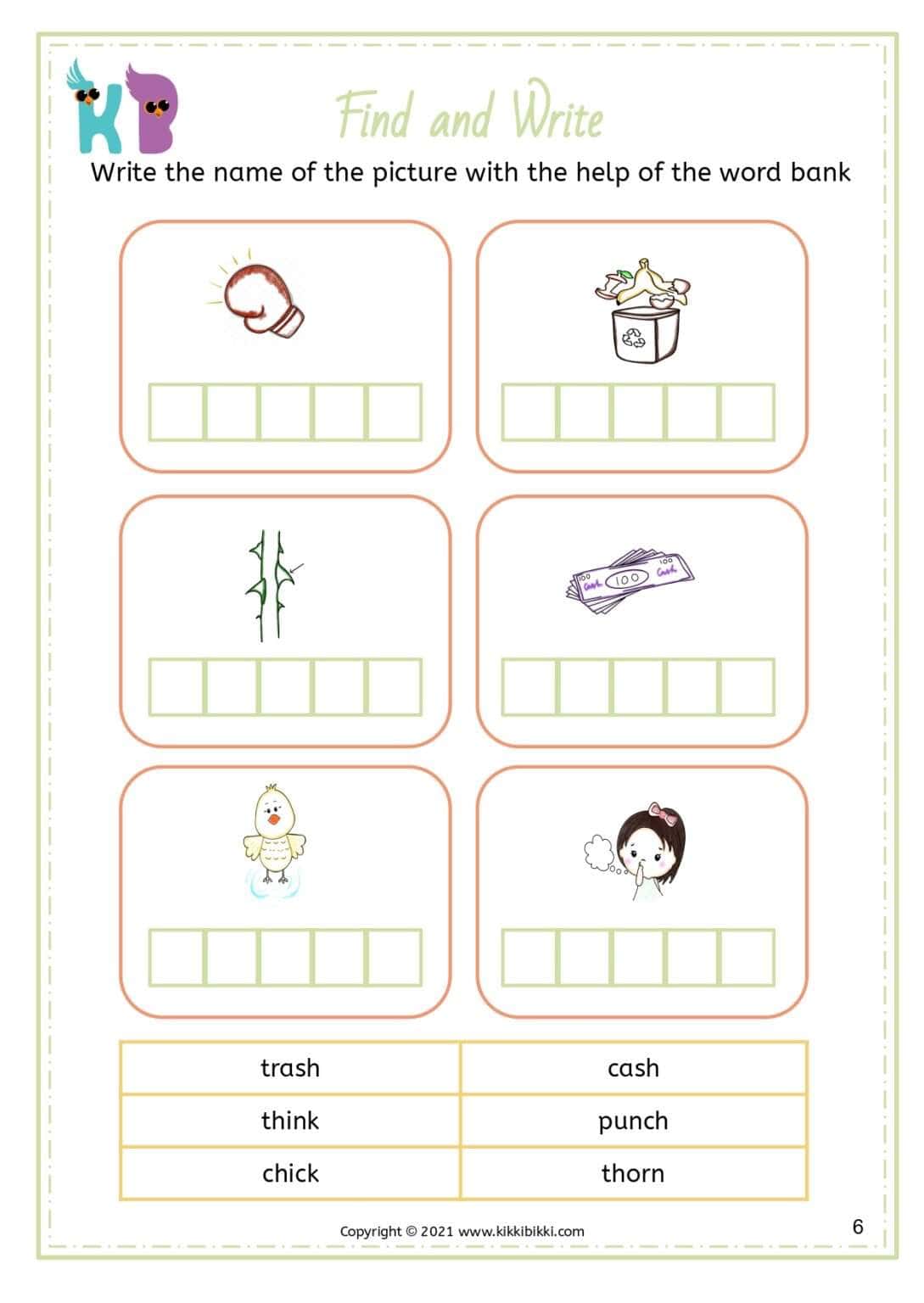 Consolidating Phonics: CH, SH, TH Word Families - Find and Write ...