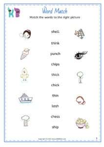 Phonics Fun: Consolidating CH, SH, and TH Word Families with Word Match ...