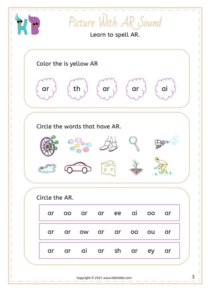 Consonant Digraph AR Sound Picture Matching Made Easy