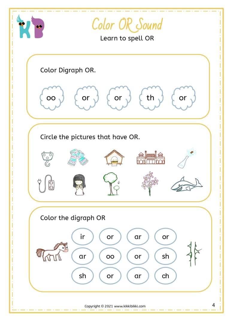 Fun and Engaging Consonant Digraph OR Worksheets