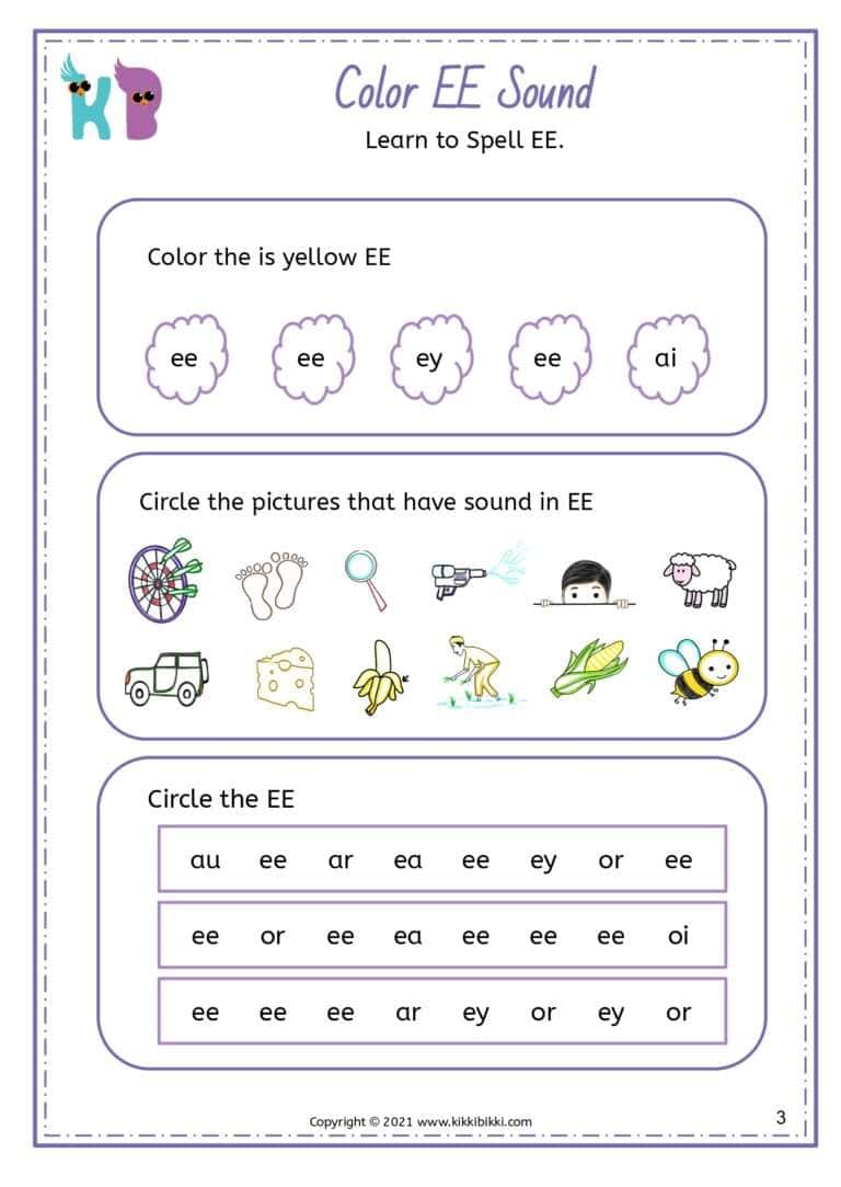 Match the Picture with the ‘ee’ Sound