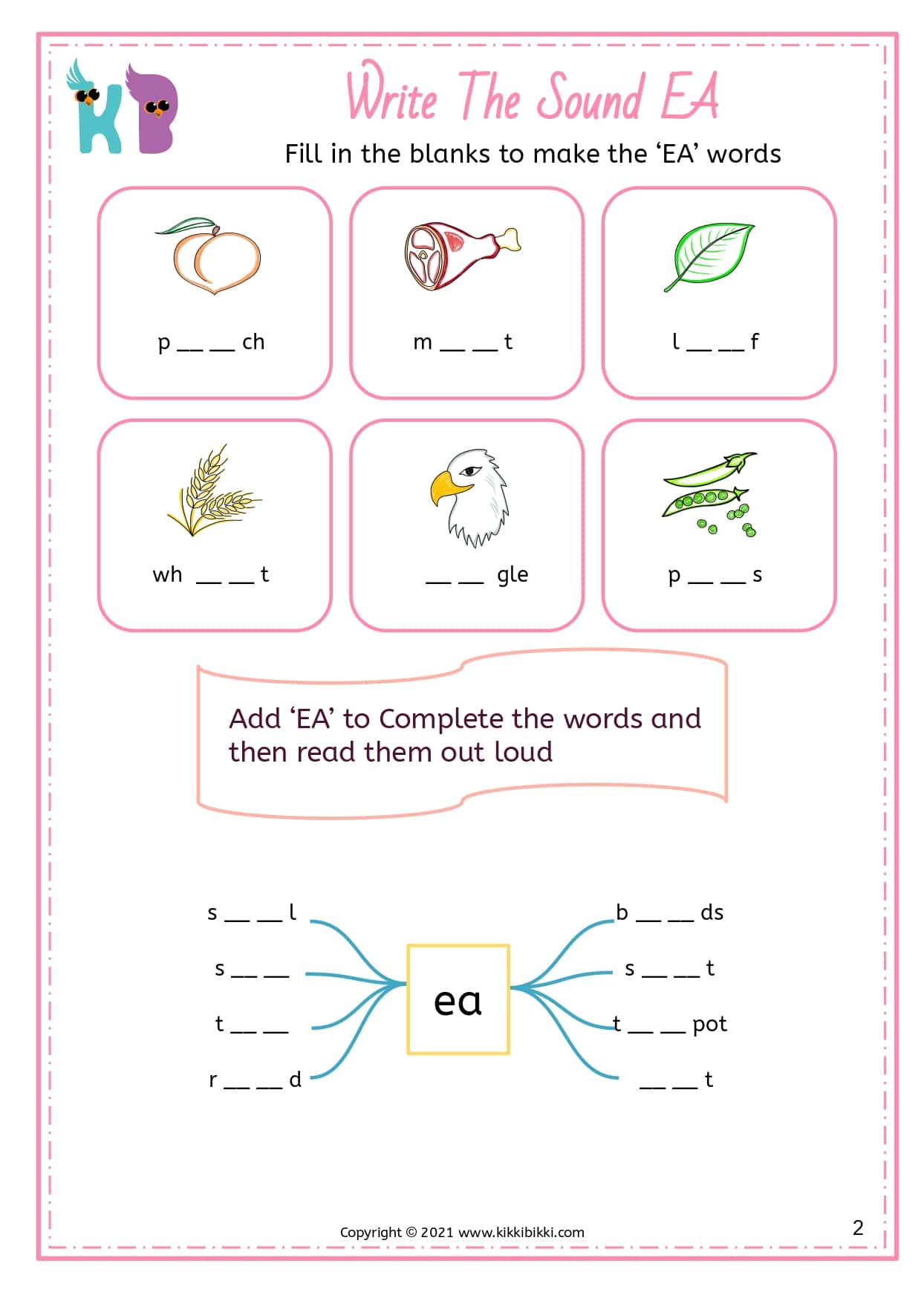 Exploring Phonics: Introduction to 'EA' Sound - Write the Sound
