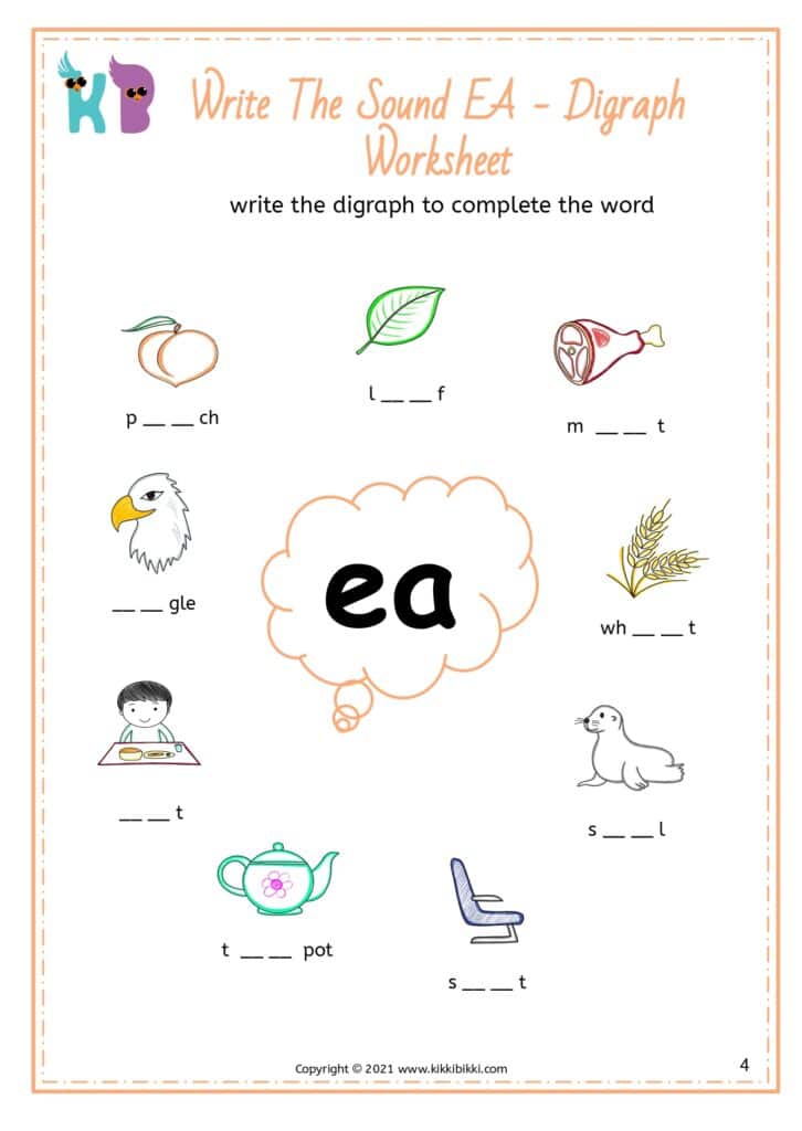Exploring Phonics: Introduction to 'EA' Sound - Write the Sound