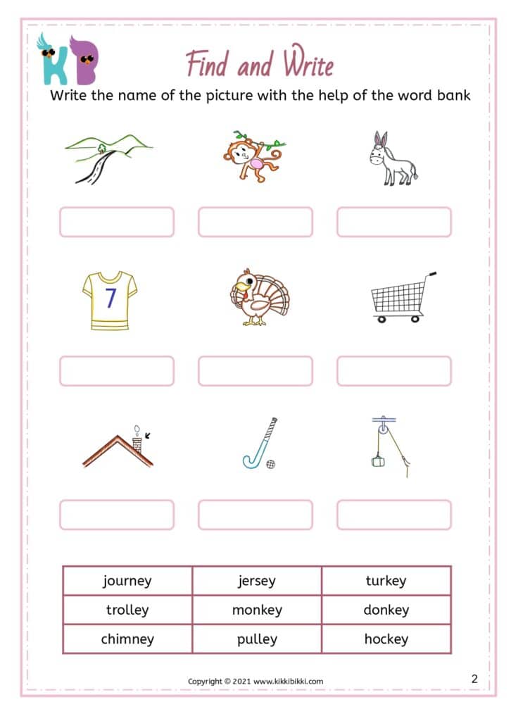 Exploring Vowel Digraphs: EY Sound Worksheets for Kids