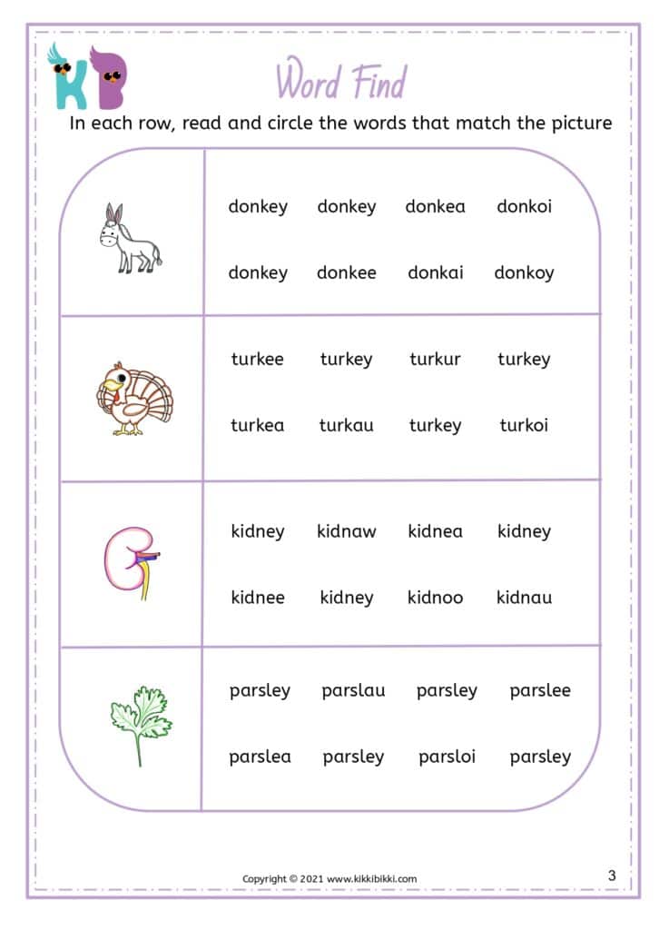 Introduction to 'EY' Sound - Read and Find Worksheets