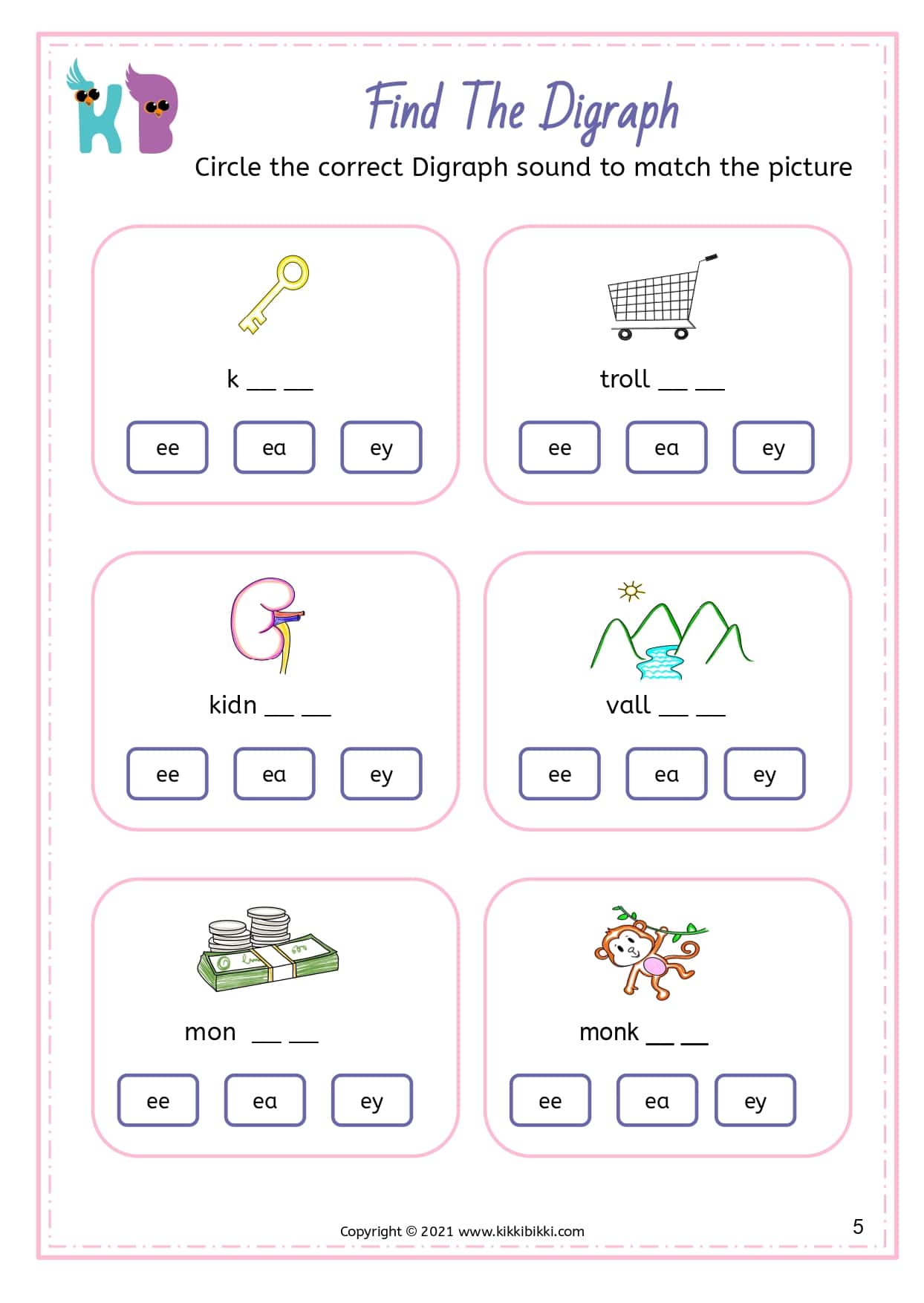 Introduction to the EY Sound - Write the Sound Worksheet