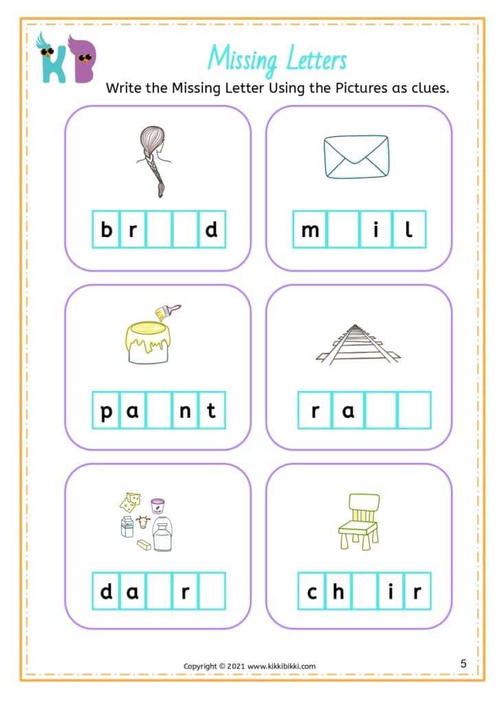 Introduction to Vowel Digraphs - Missing Letters Worksheets