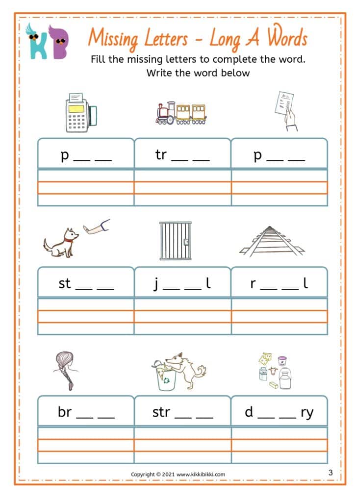 Phonics Fun: Missing Letters Worksheets for Kindergarten Children