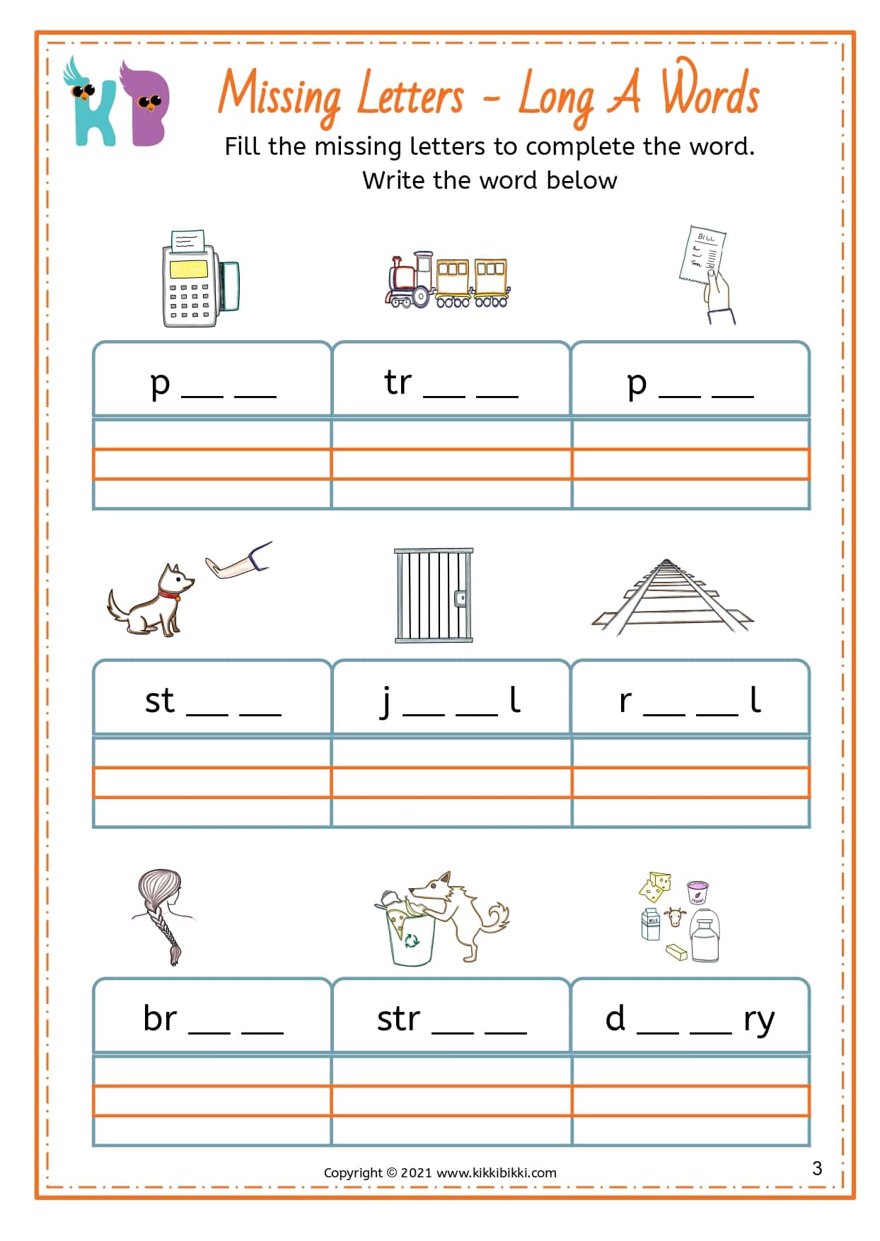 Phonics Fun: Missing Letters Worksheets for Kindergarten Children