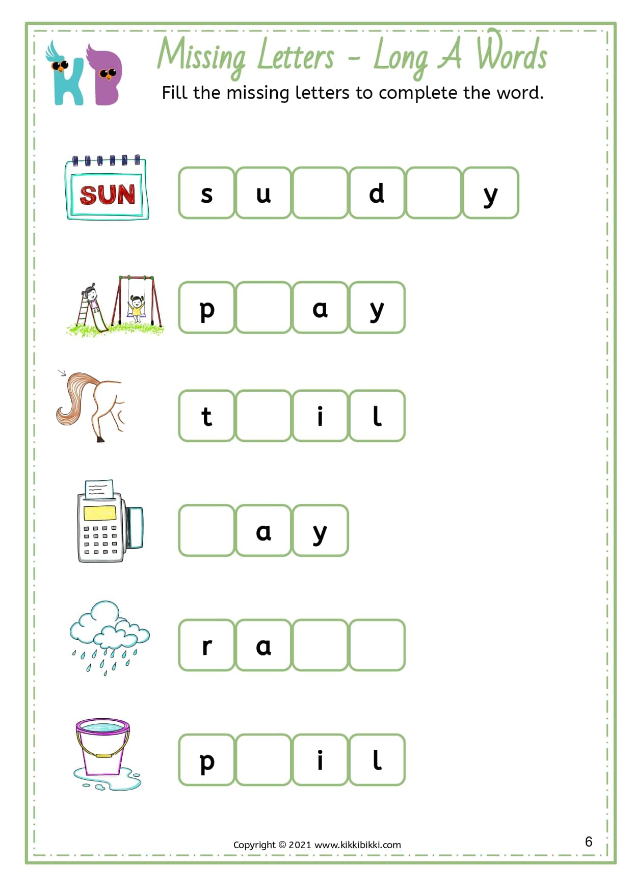 Phonics Fun: Missing Letters Worksheets for Kindergarten Children