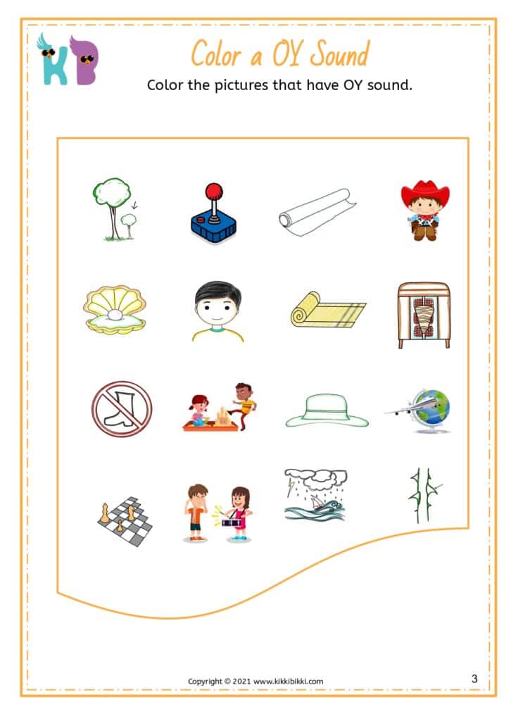 Phonics Fun with ‘oy’: Find the Sound Worksheets