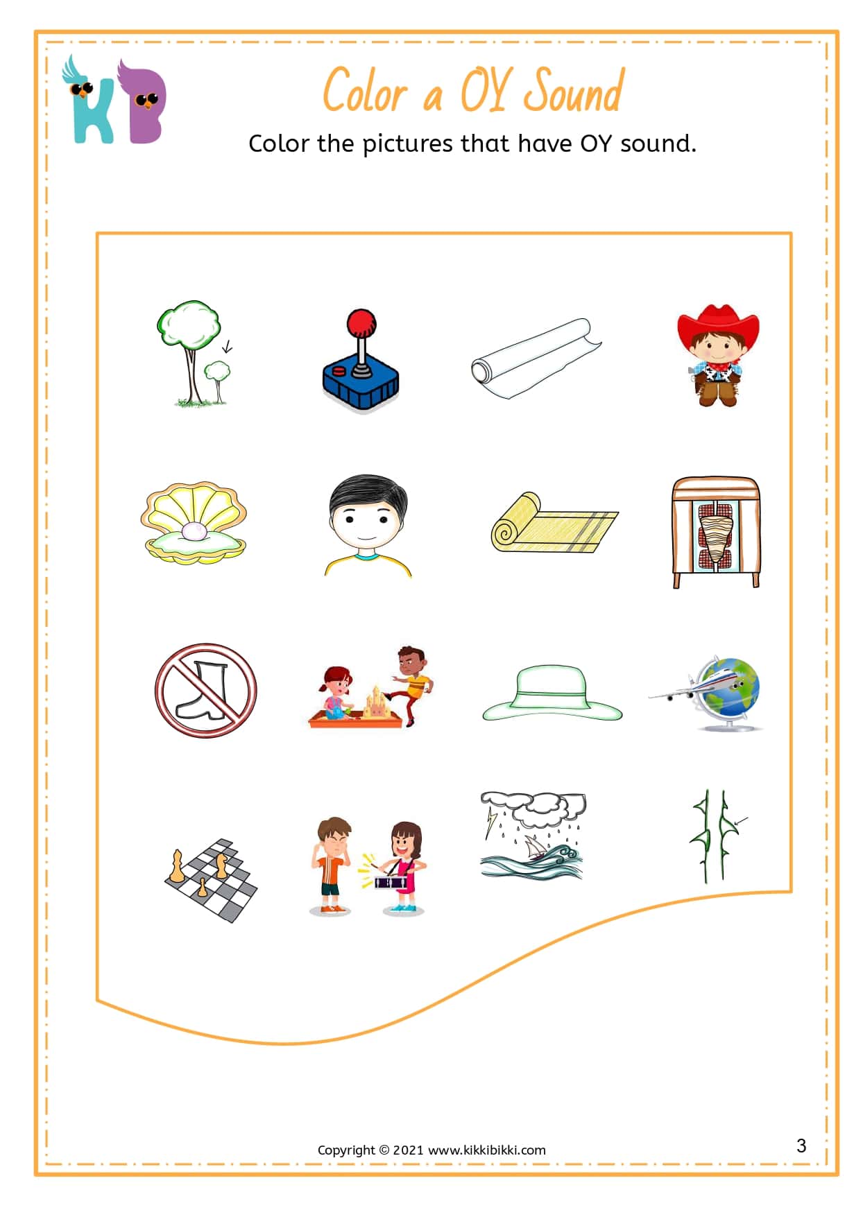 Phonics Fun with ‘oy’: Find the Sound Worksheets