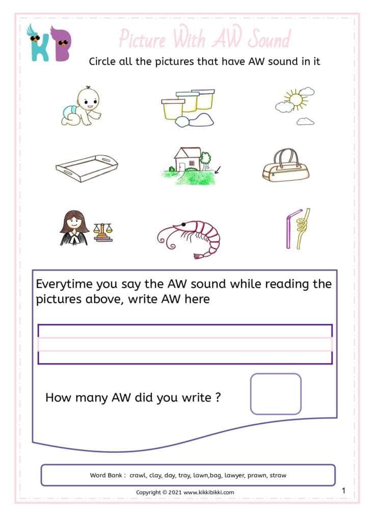 Match the Sound Worksheets for Phonics Fun