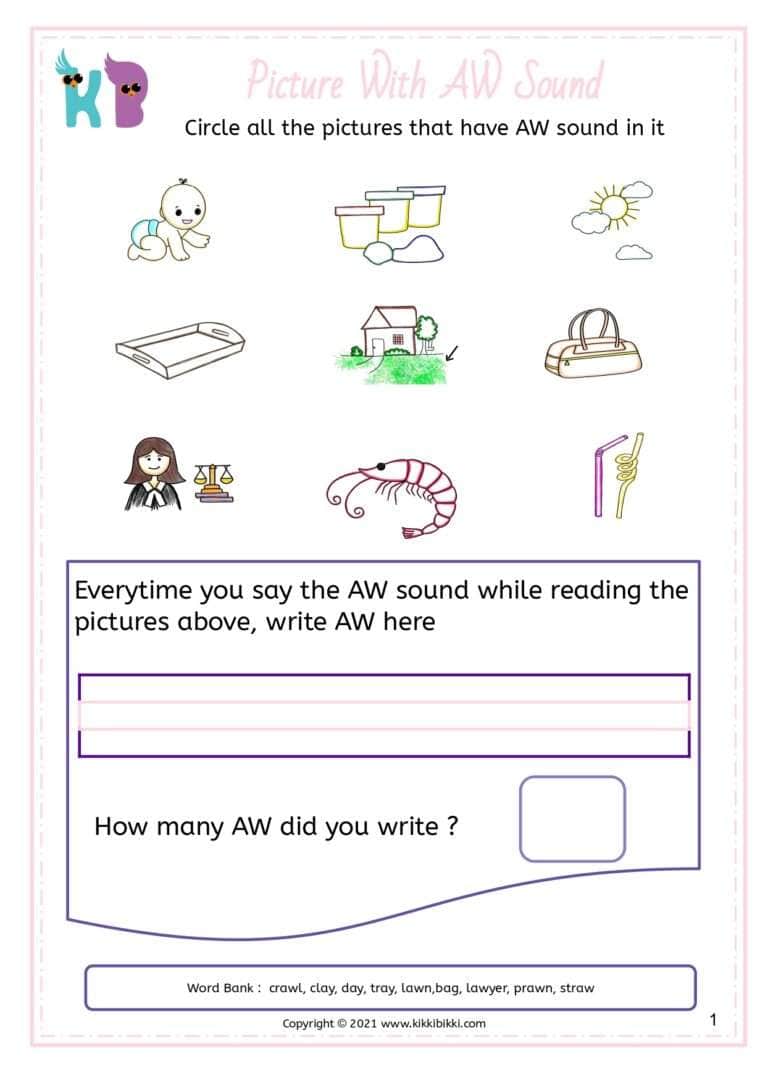 Match the Sound Worksheets for Phonics Fun