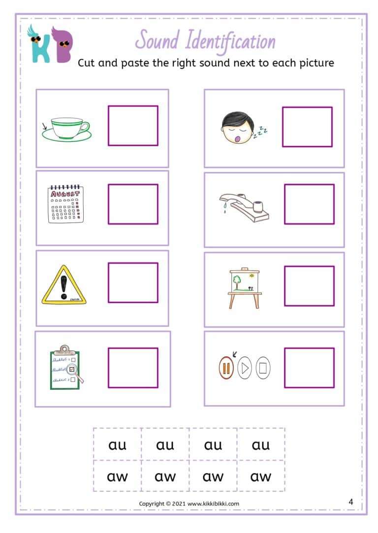 Vowel Diphthongs: Consolidating au and aw Sound Family"