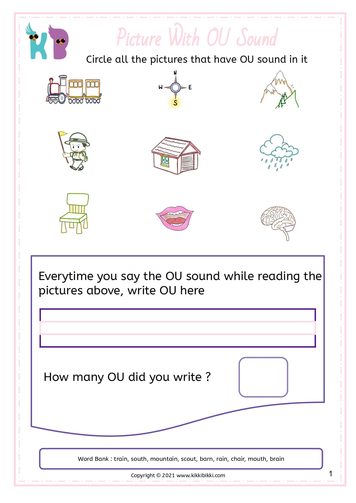 Unlock the OU Sound: Free Printable Worksheets