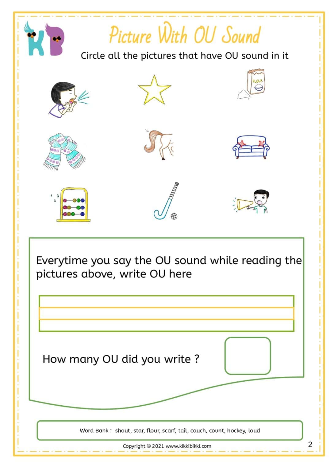 Unlock the OU Sound: Free Printable Worksheets