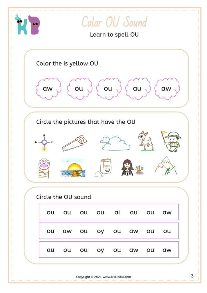 Unlock the OU Sound: Free Printable Worksheets