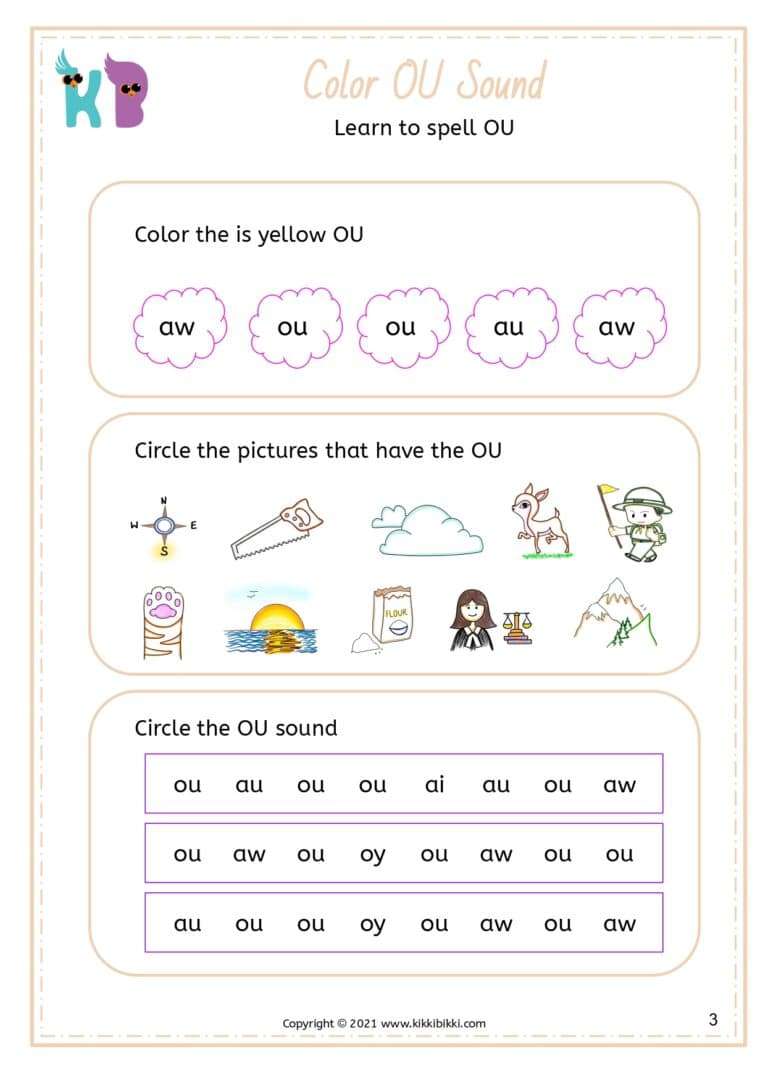 Unlock the OU Sound: Free Printable Worksheets