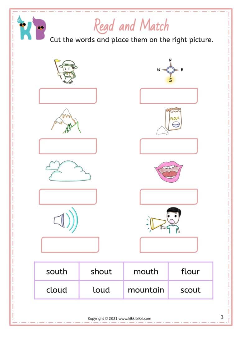 Read and Match: Introduction to 'OU' Sound