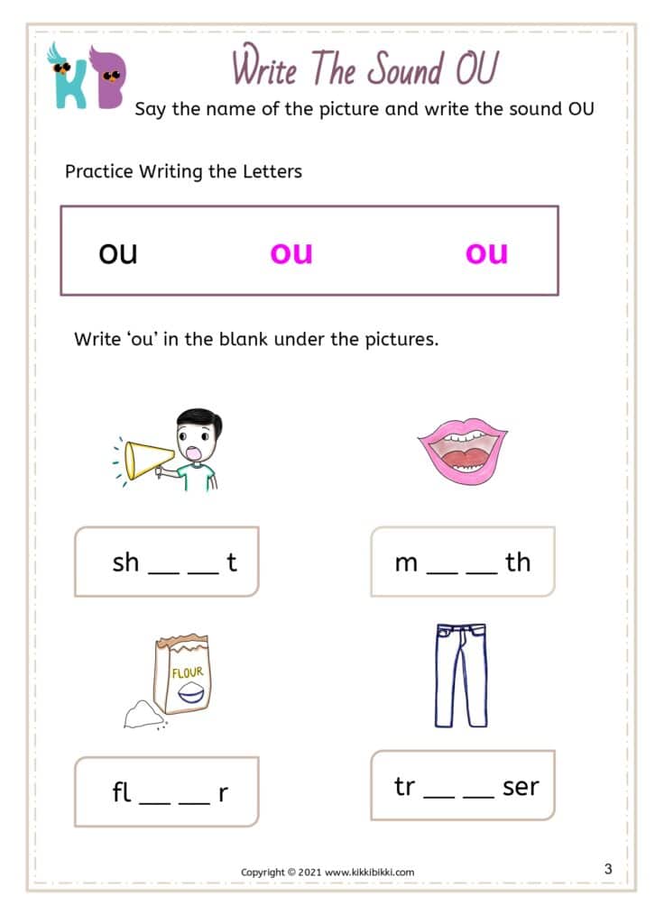 "Discovering Vowel Diphthongs: Introduction to the 'ou' Sound"