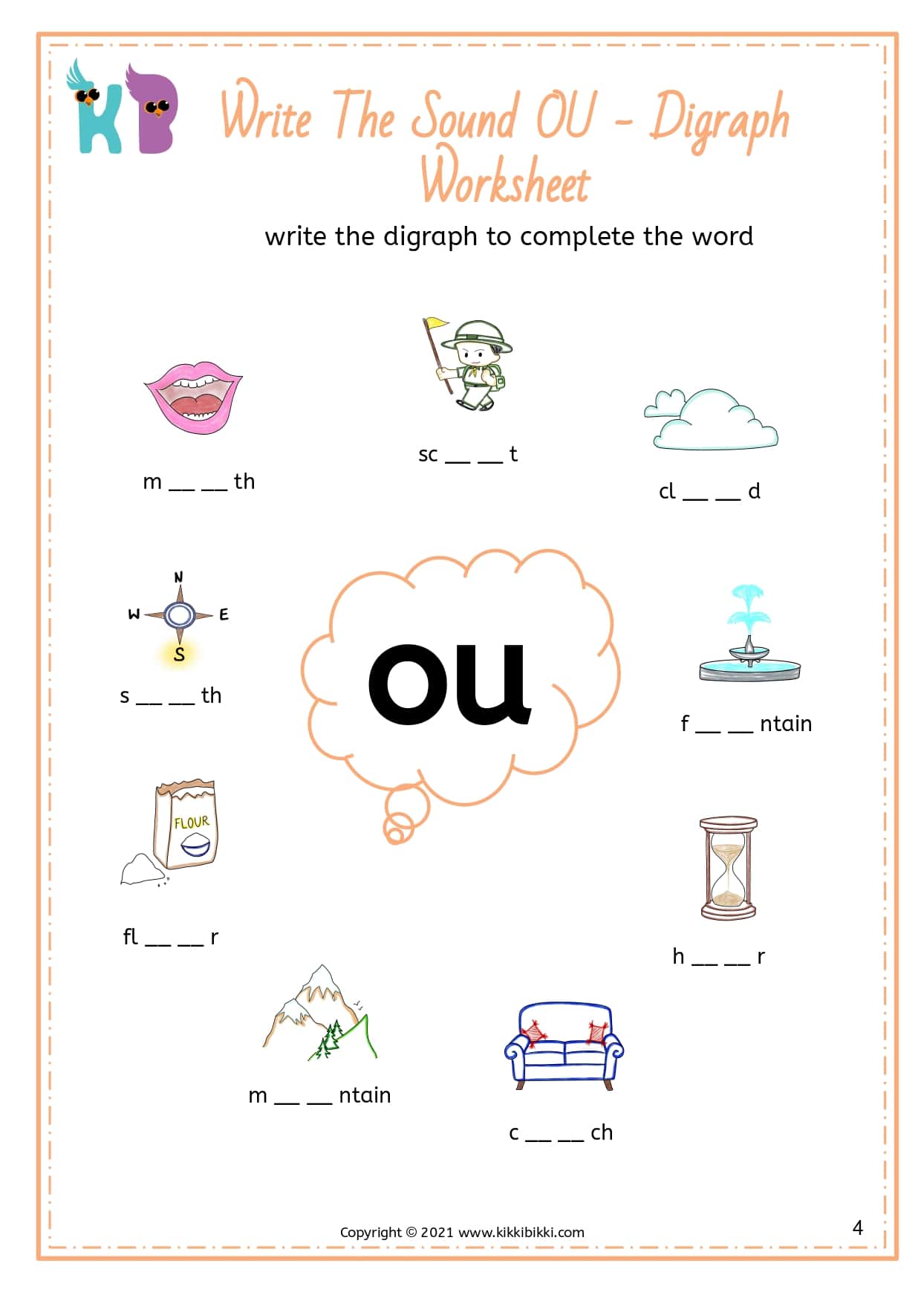 "Discovering Vowel Diphthongs: Introduction to the 'ou' Sound"
