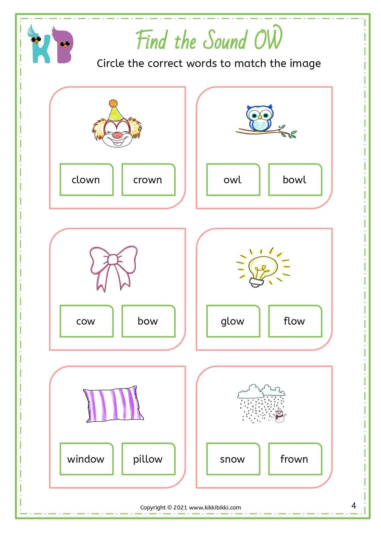 Phonics Adventure: Finding Words with the "OW" Sound