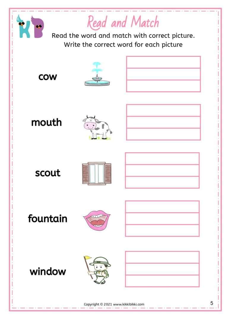 Read and Match Worksheets