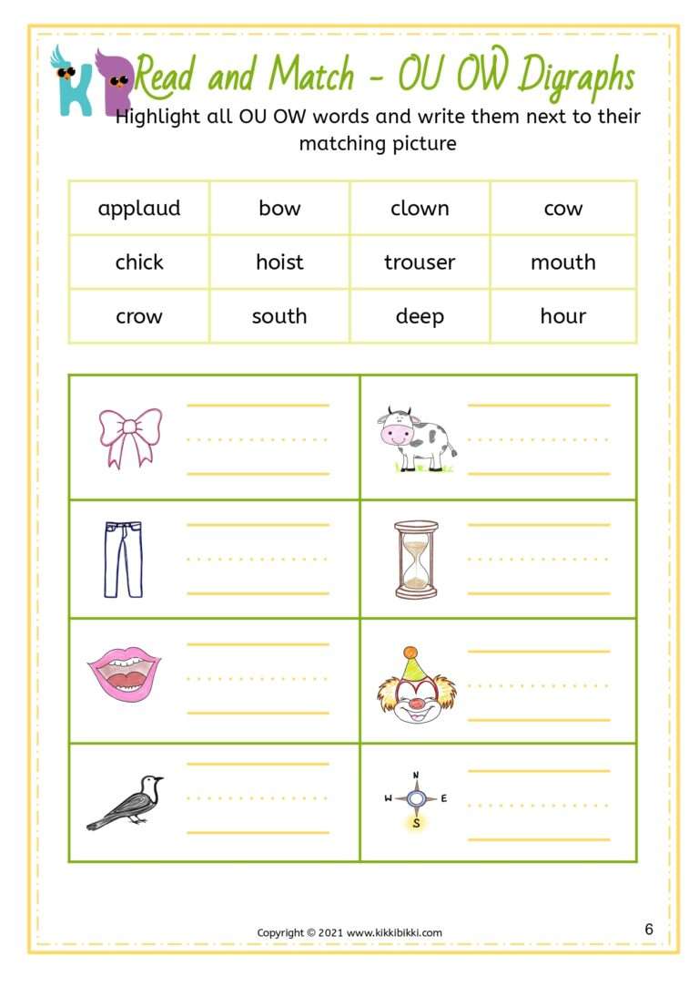 Read and Match Worksheets