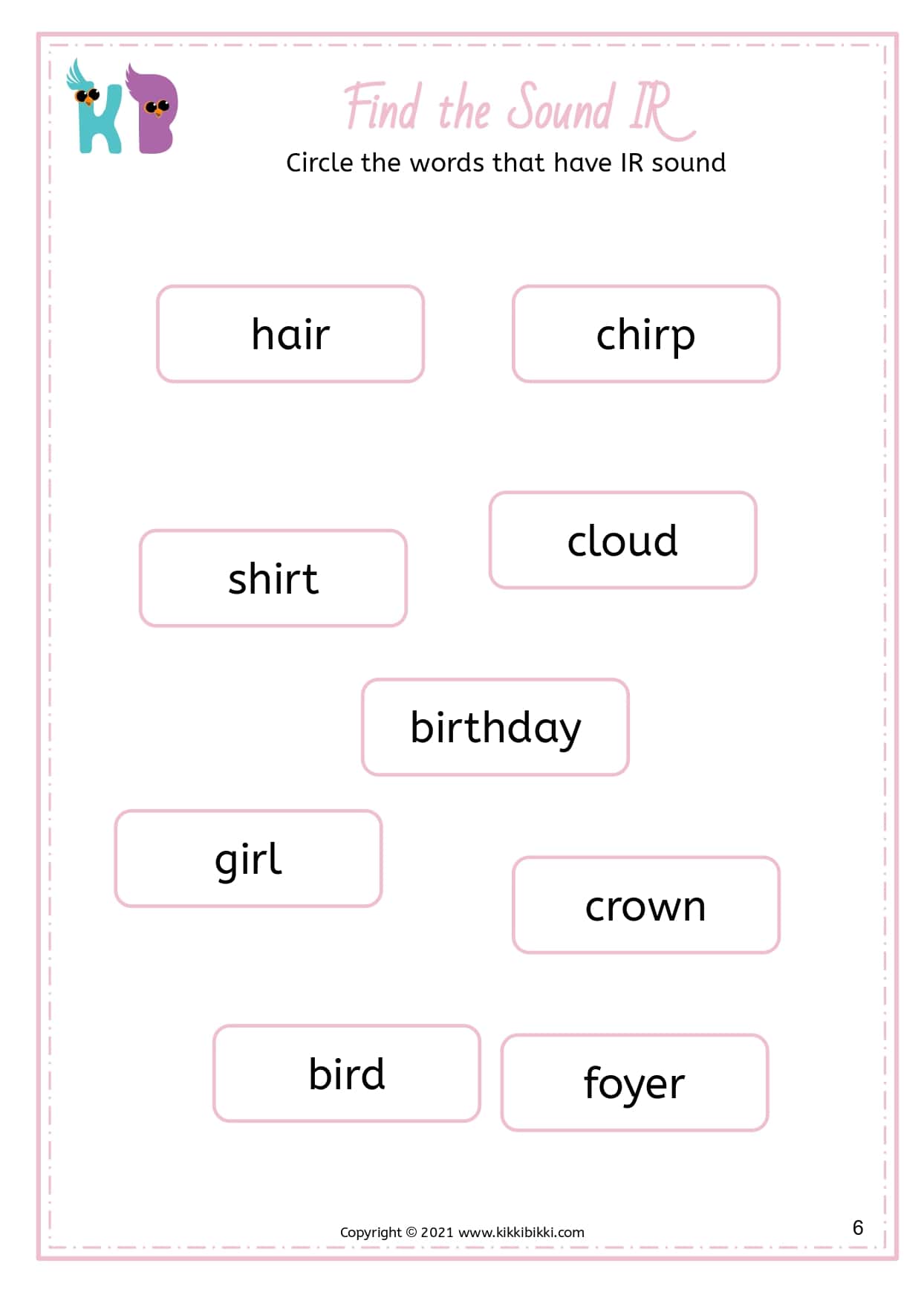Exploring Phonics: Introduction to the 'IR' Sound