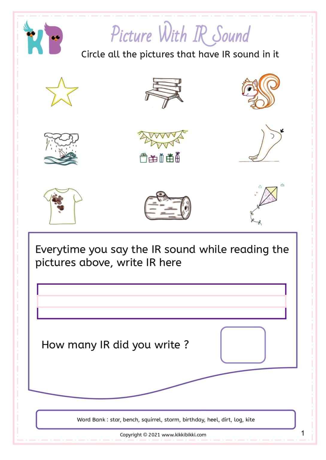 Match the Picture Sound Worksheets