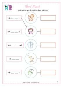 Introduction to 'IR' Sound: Word Match Worksheets