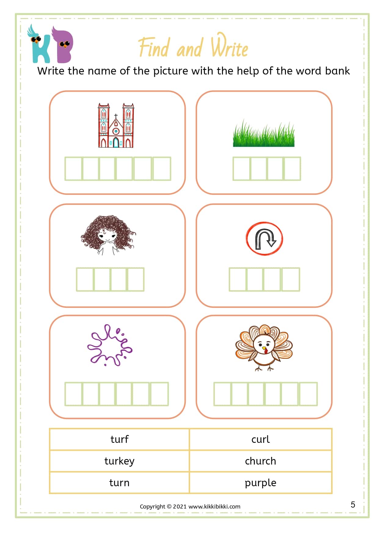 Unlocking the 'UR' Sound: Find and Write Phonics Worksheets