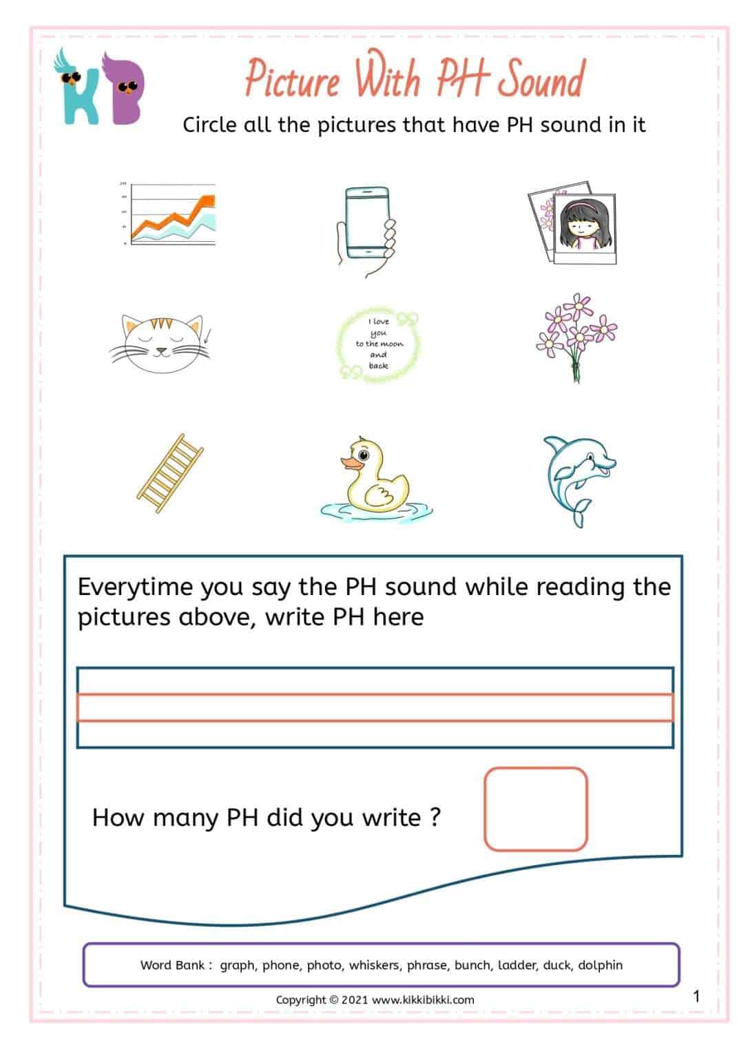 "Consonant Digraphs: Matching Pictures with the PH Sound"