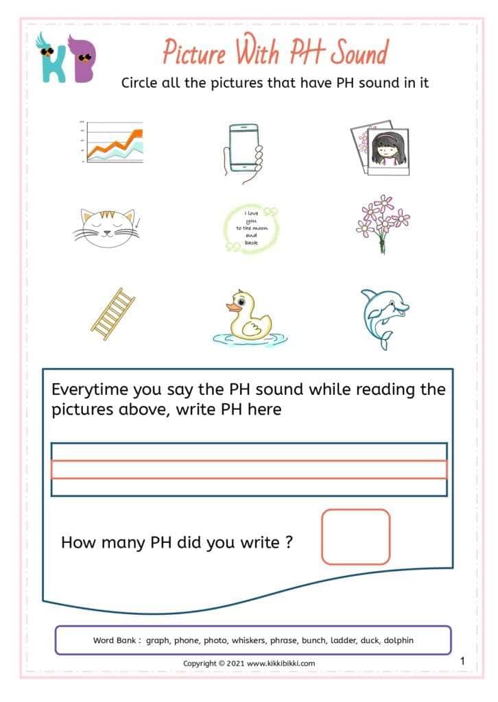 "Consonant Digraphs: Matching Pictures with the PH Sound"