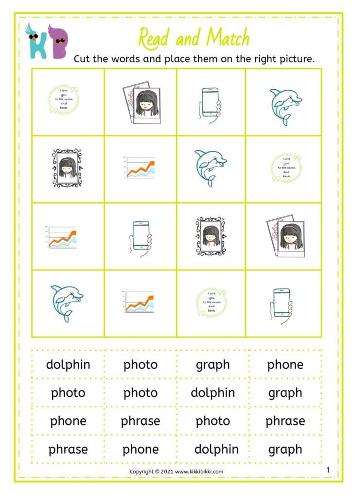 Discovering the 'PH' Sound: Read and Match Worksheets