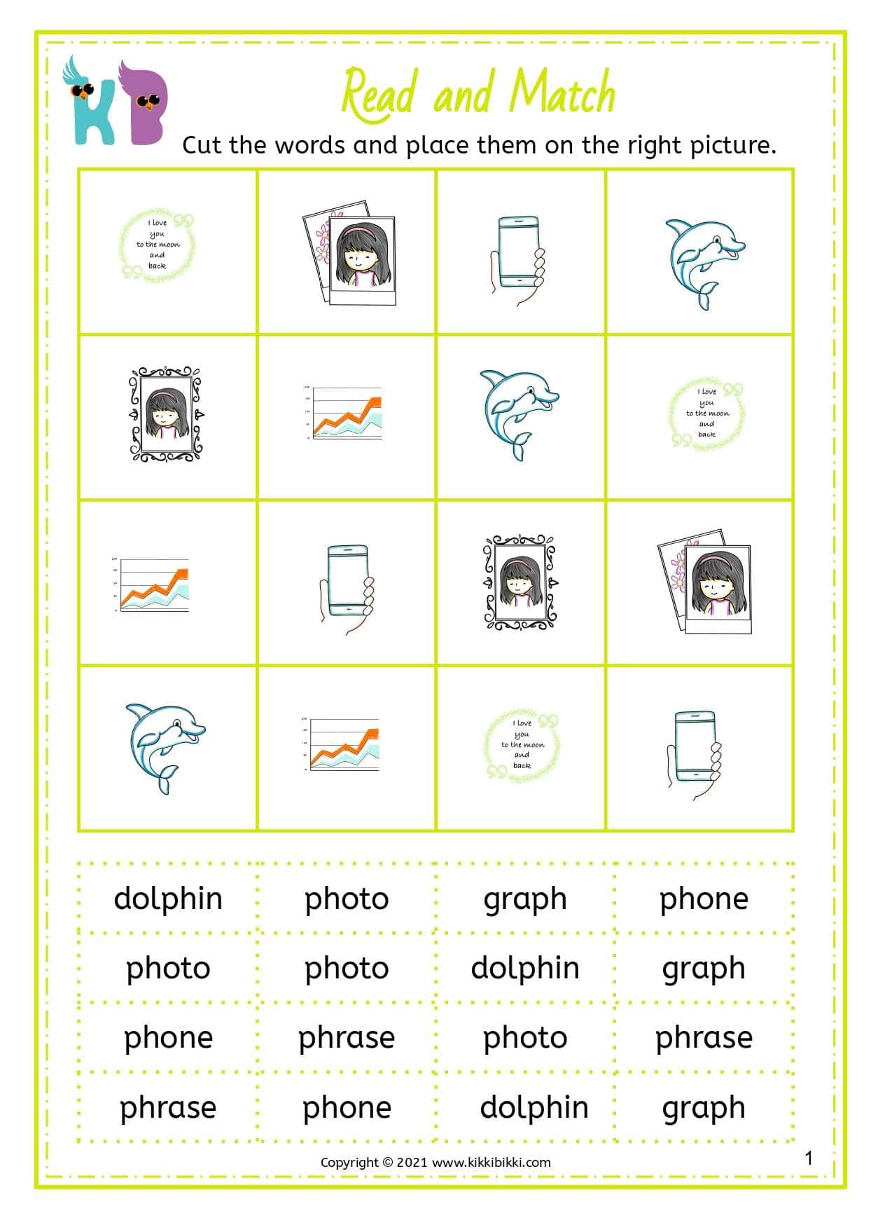 Discovering the 'PH' Sound: Read and Match Worksheets