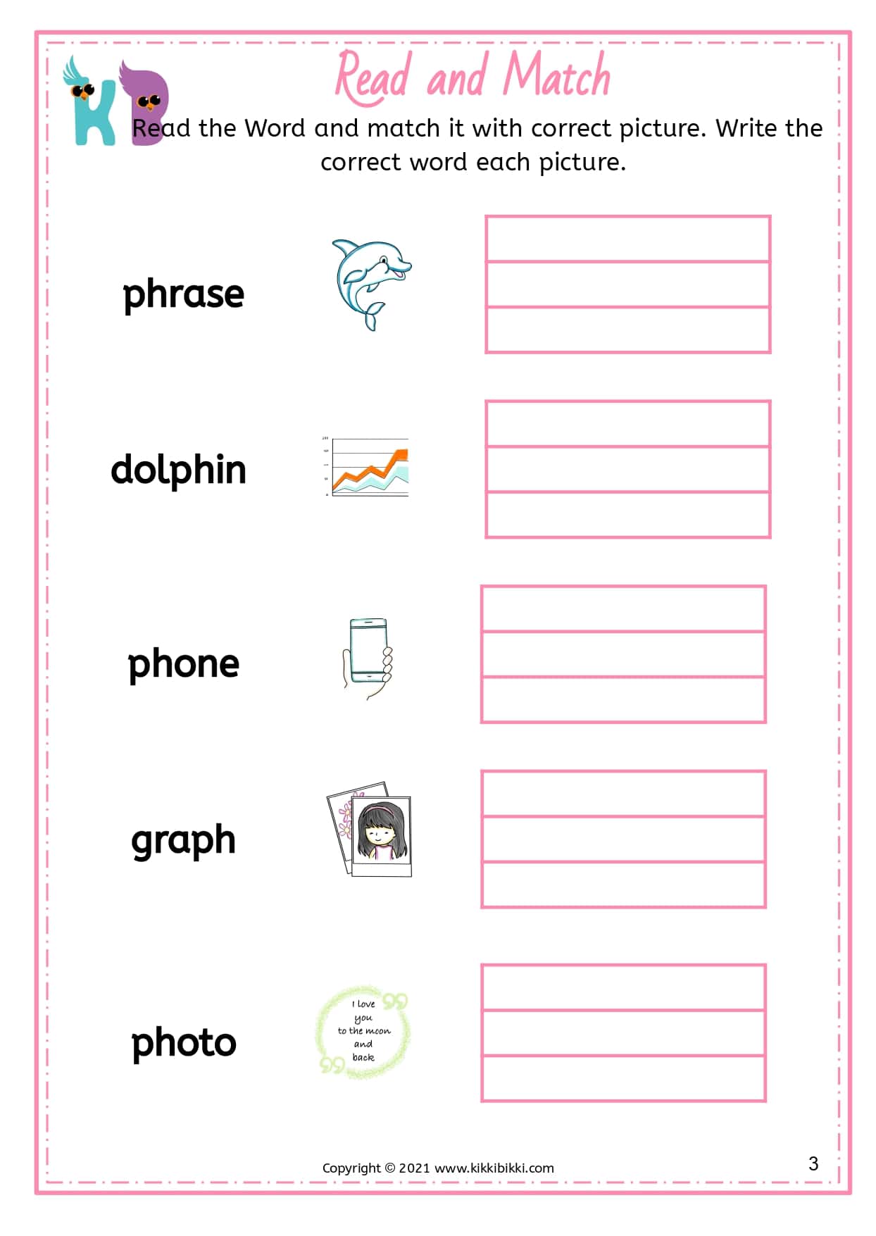 Discovering the 'PH' Sound: Read and Match Worksheets