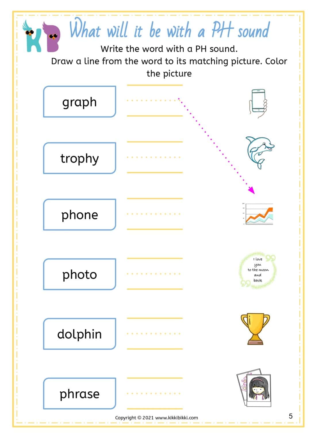 Discovering the 'PH' Sound: Read and Match Worksheets